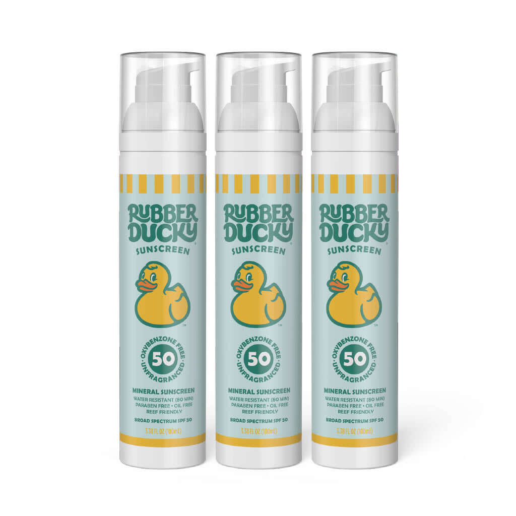 SPF 50 Mineral Sunscreen Lotion 3 Pack Bundle | Rubber Ducky